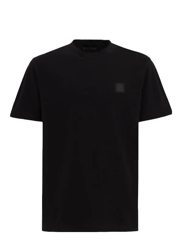 Stone Island Cotton Crew Neck Short Sleeve Tee - Black
