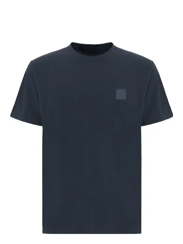 Stone Island Cotton Crew Neck Short Sleeve Tee - Black