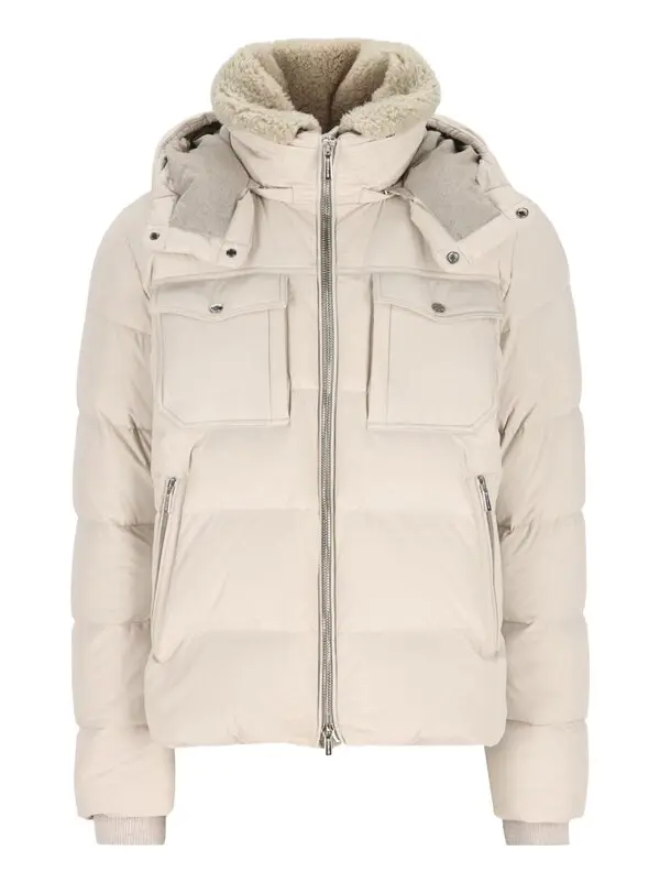 MOORER Hooded Padded Down Jacket - Nude