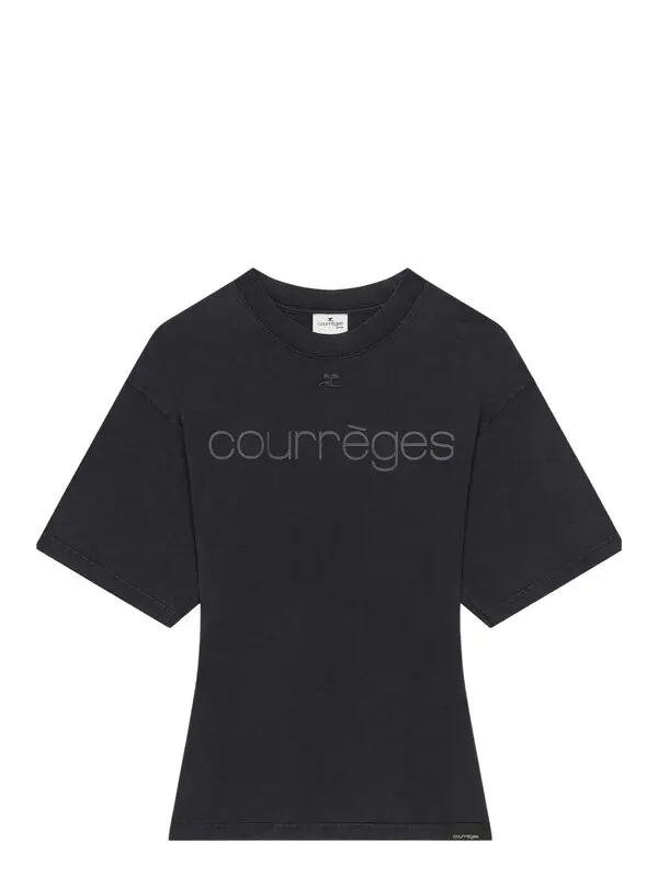 COURREGES Logo Detailed Crewneck T-shirt - No