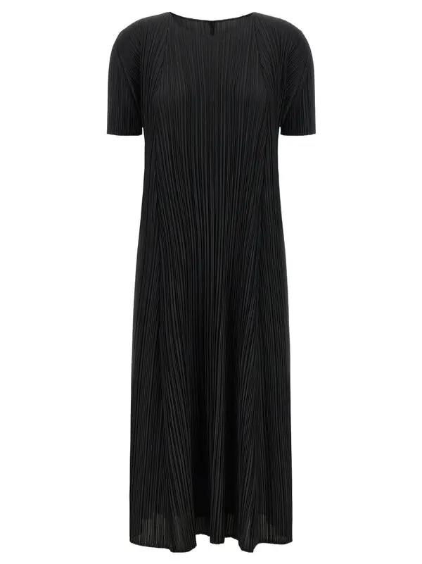 PLEATS PLEASE BY ISSEY MIYAKE Mellow Pleats Midi Dress - Black