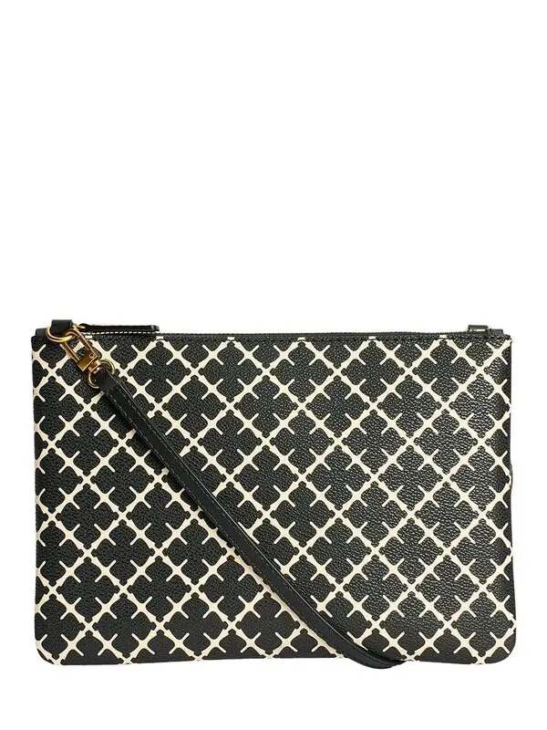 BY MALENE BIRGER Signature Flower Motif Clutch - Black