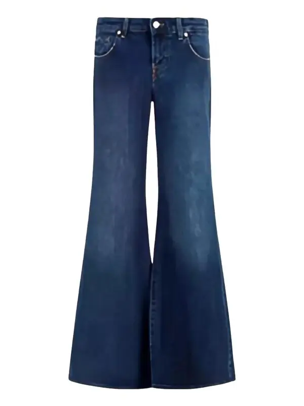 7 For All Mankind Low-rise Flared Jeans - Blue