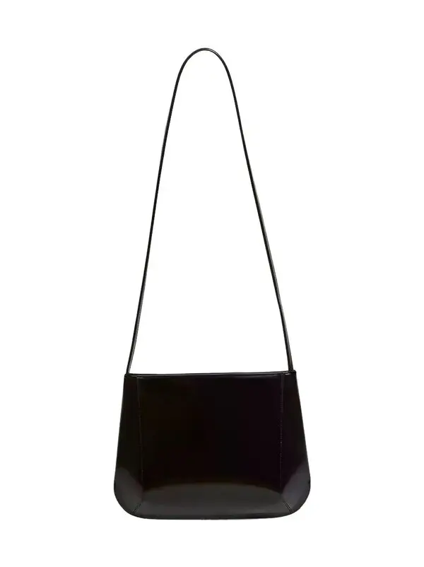 FANE Polished Finish Shoulder Bag - Black