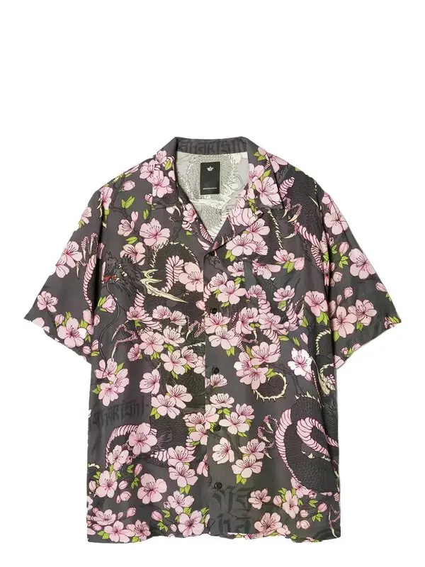 MAHARISHI Sakura-print Shirt - Blue