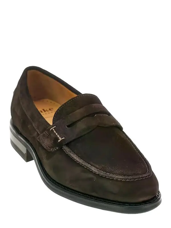 LOAKE Suede Penny Loafers - Brown