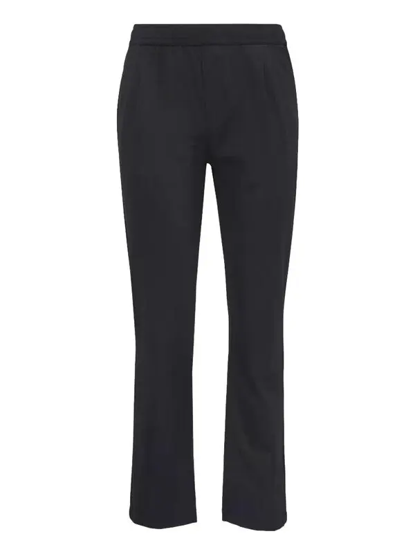 WAHTS Elasticated Waistband Straight-leg Trousers - Black