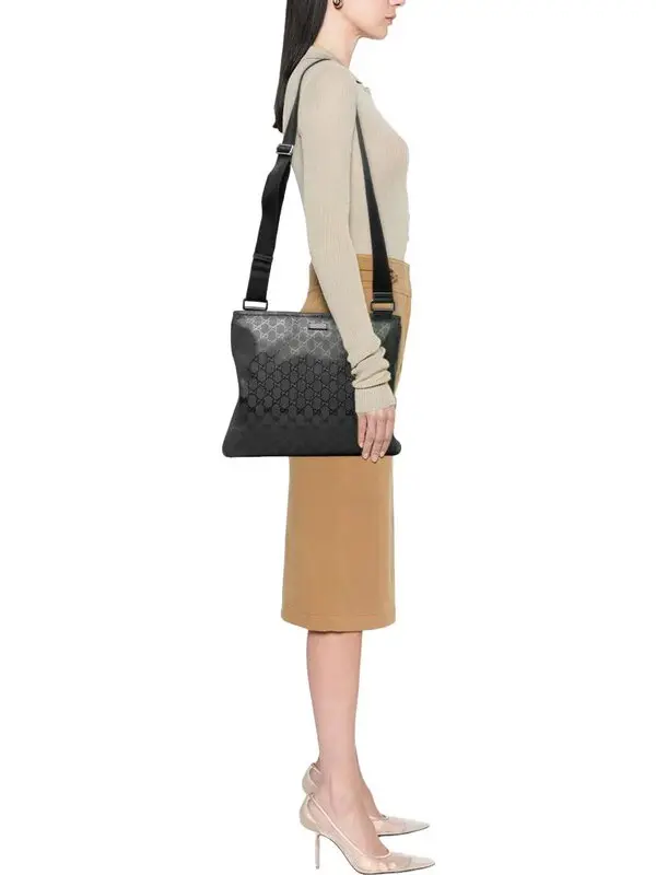 Gucci Gg Imprimé Crossbody Bag - Black