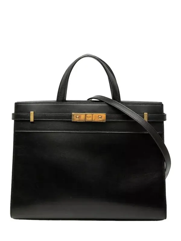Saint Laurent Manhattan Shopper Tote Satchel - Black