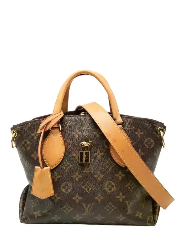 LOUIS VUITTON Monogram Flower Zipped Tote Pm Satchel - Brown