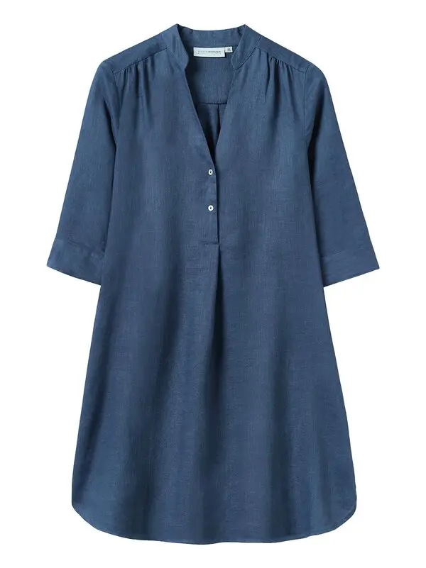 PINK HOUSE Linen Decima Dress - Blue