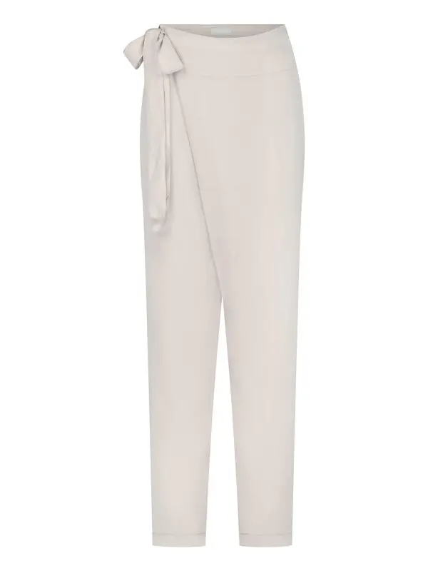 CANSU XI Bauba Vegan Silk Wrap Trousers - Grey