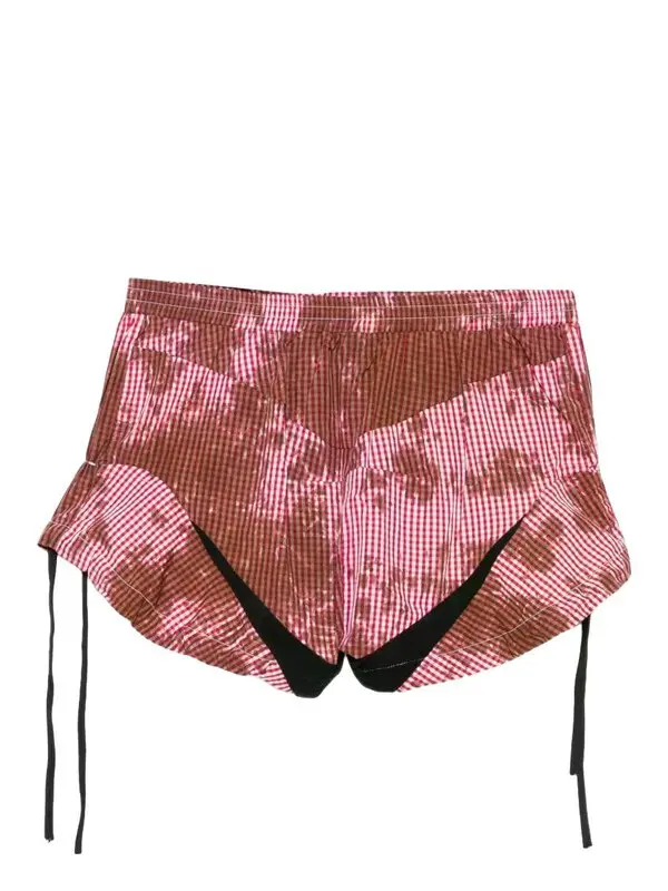 Ottolinger Gingham-print Shorts - Red