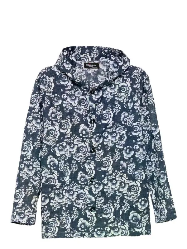 Kiton Floral-print Shirt - Blue