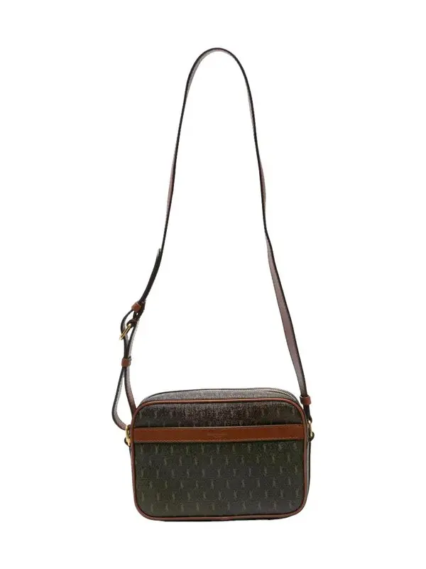 Saint Laurent Monogram Pattern Crossbody Bag - Brown