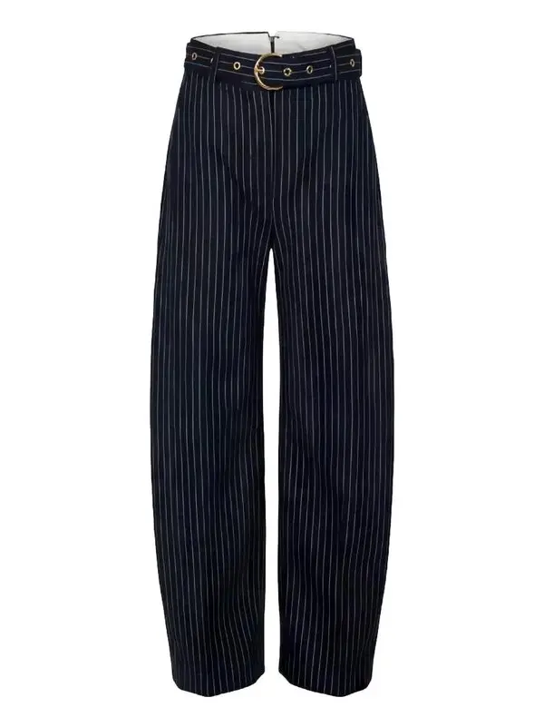 Pinko Pinstriped Belted Trousers - Blue
