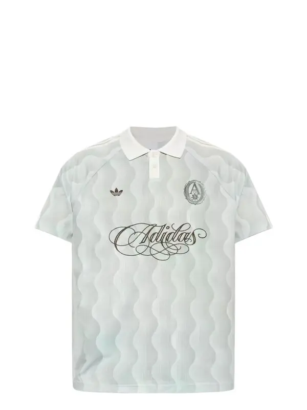 Adidas Wave-pattern Polo Shirt - Green