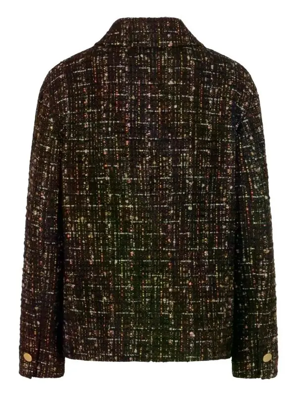 Tagliatore Double-breasted Tweed Coat - Brown