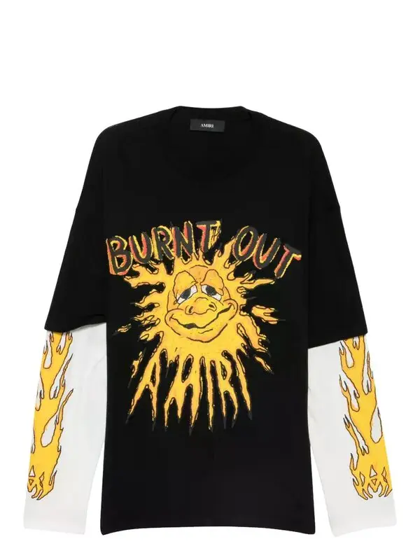 Amiri Burnt Out Lj T-shirt - Black