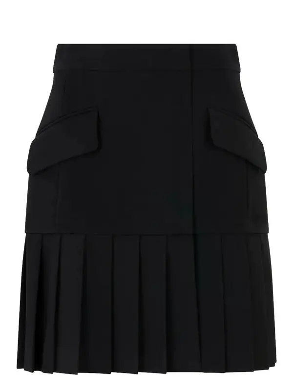Moschino Pleated Flap-pocket Mini Skirt - Black