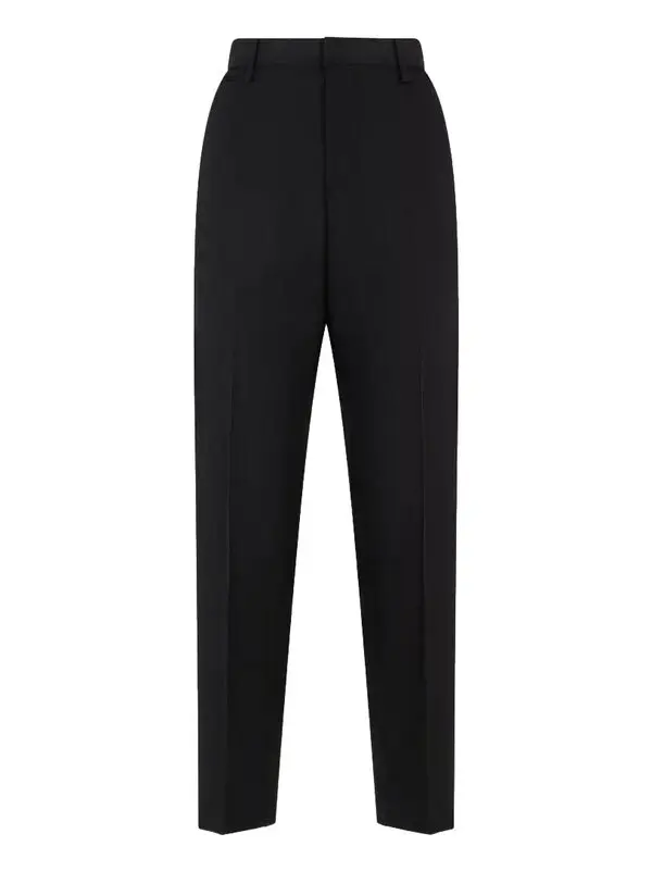Moschino Straight-cut High-waisted Trousers - Black