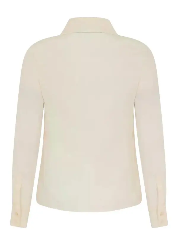 Moschino Silk Tie-neck Shirt - Neutrals