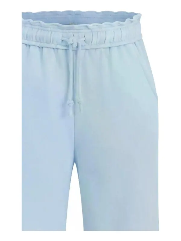 OCEAN DRIVE Fleece Track Pants With Ruffle Trim - Blue