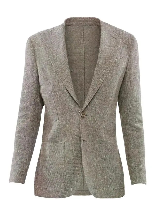 OGER Woven Notch-lapel Blazer - Grey