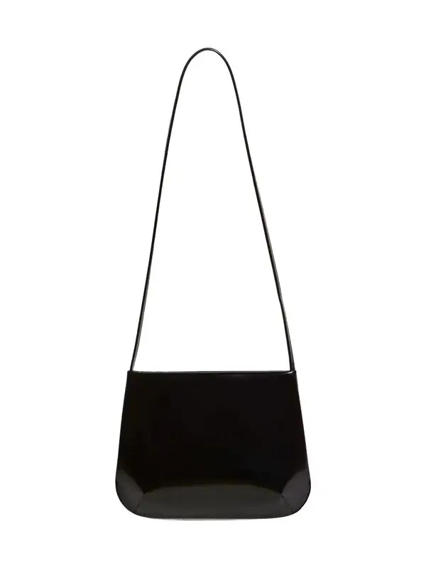FANE Polished Finish Shoulder Bag - Black