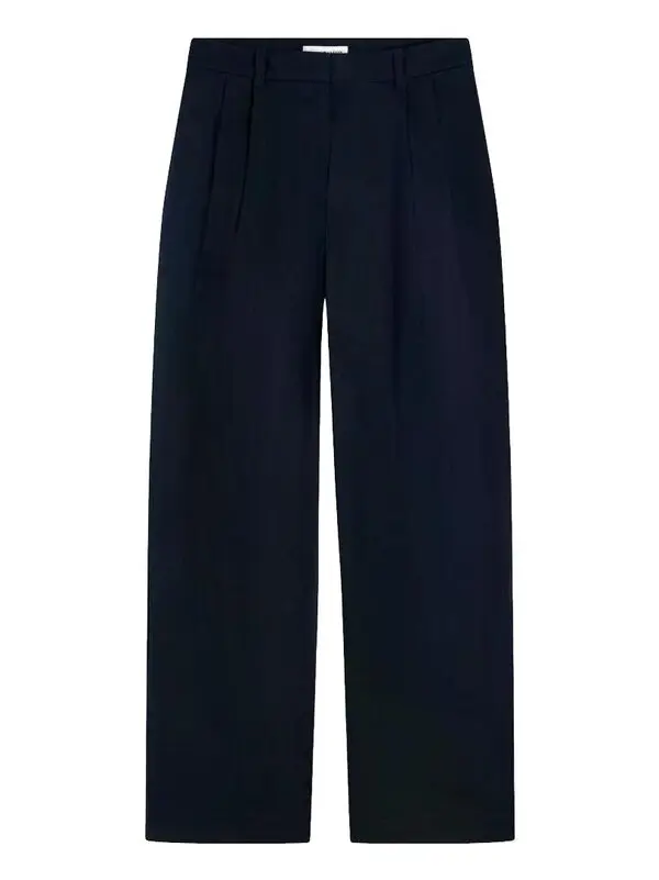 Tommy Hilfiger Pleated Wide-leg Trousers - Blue