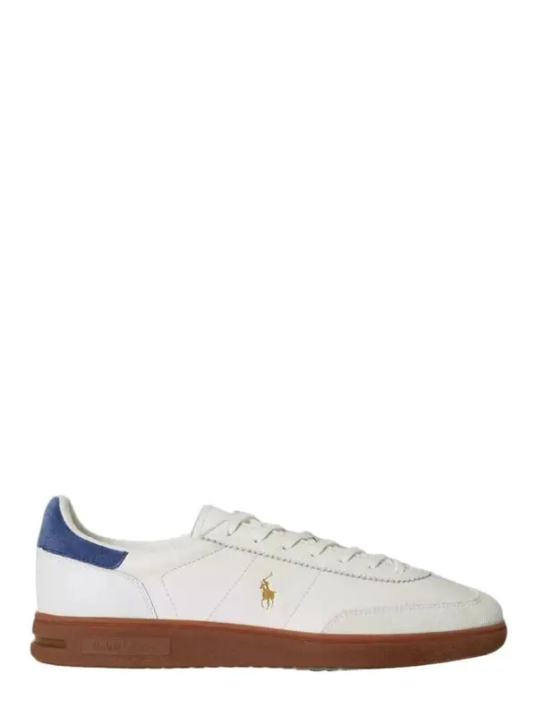 Polo Ralph Lauren Bedford Logo-embroidered Leather Sneakers - White