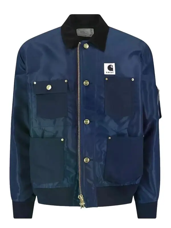 Carhartt Work In Progress Corduroy Collar Patch-pocket Jacket - Blue