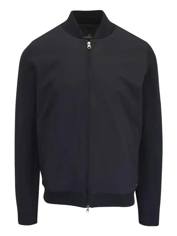 WAHTS Paxton Panelled Zip-up Bomber Jacket - Blue