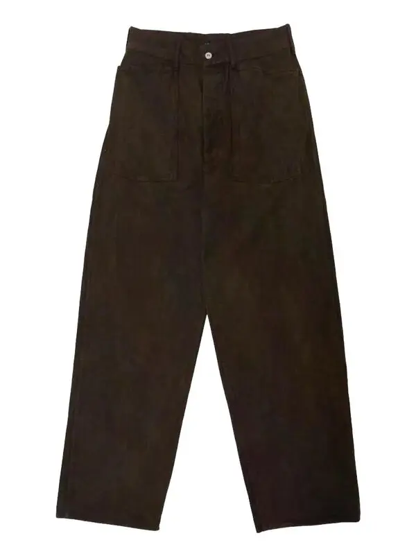 TAIGA TAKAHASHI Mud Cotton M-35 Trousers - Brown