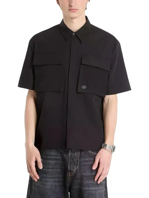 Filling Pieces Resort Flap-pocket Shirt - Black