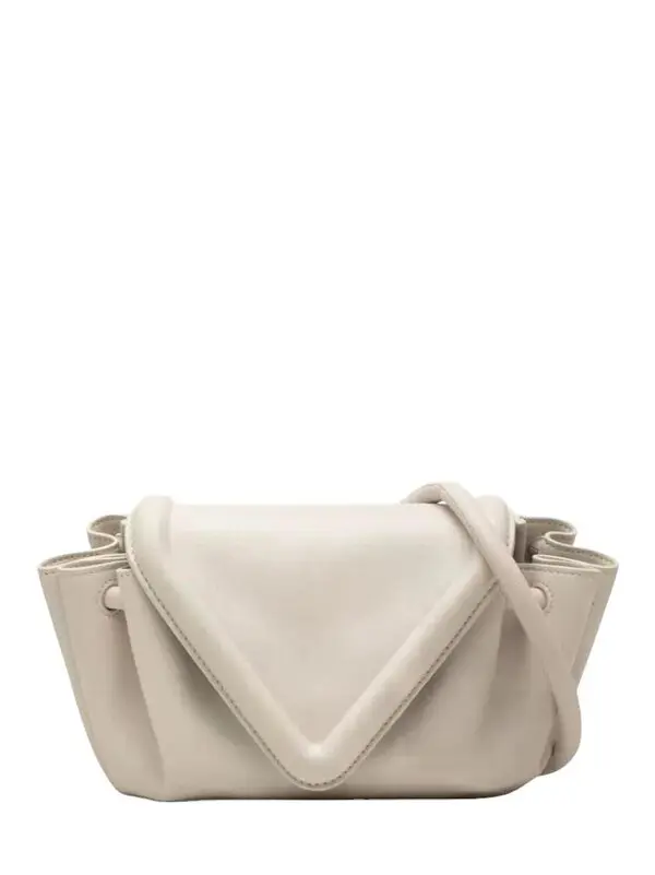Bottega Veneta Small Lambskin Beak Crossbody Bag - Grey