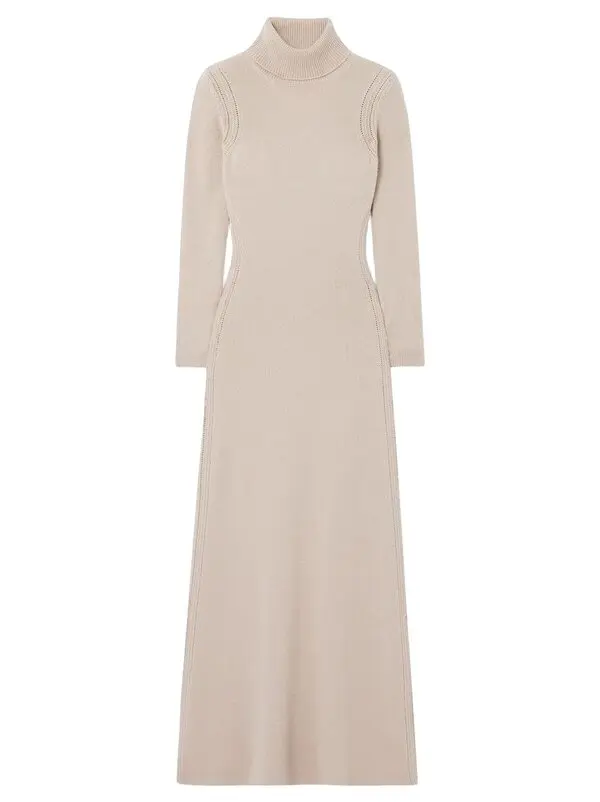 TOM FORD Open-back Cashmere Maxi Dress - Beige