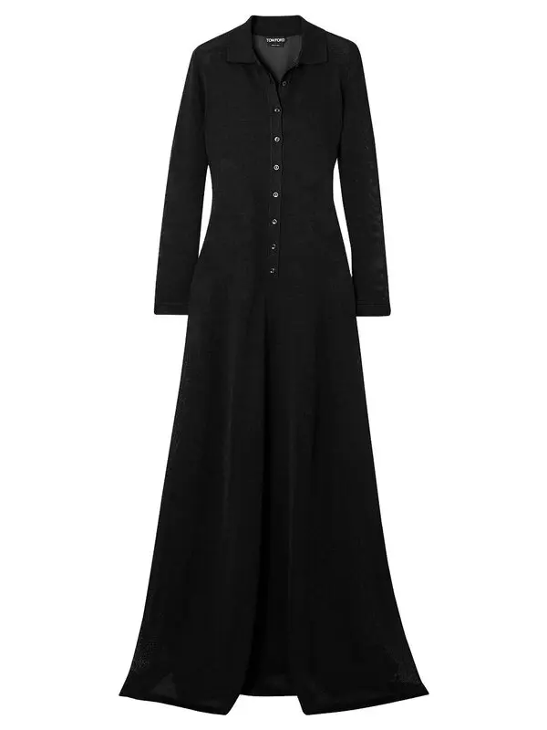 TOM FORD Knitted Maxi Dress - Black