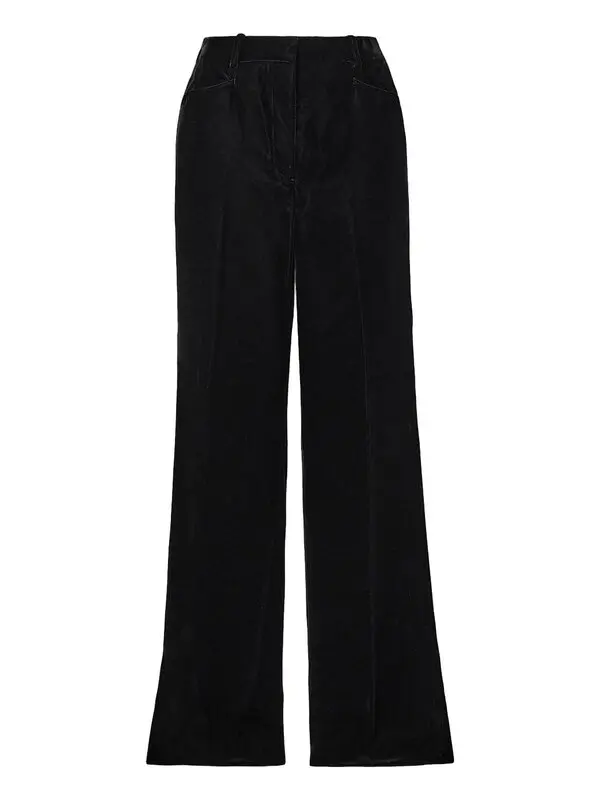 TOM FORD Velvet High-rise Straight-leg Pants - Black