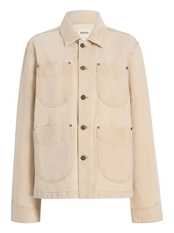 Khaite Wyatt Denim Chore Jacket - Dumas