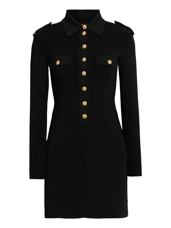 TOM FORD Stretch-knit Mini Shirt Dress - Black
