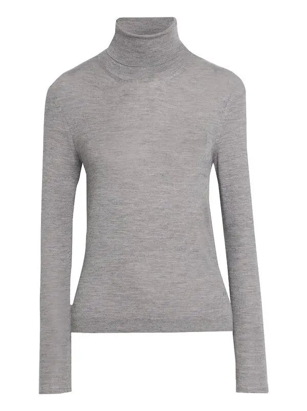 TOM FORD Mélange Cashmere And Silk-blend Turtleneck Sweater - Gray