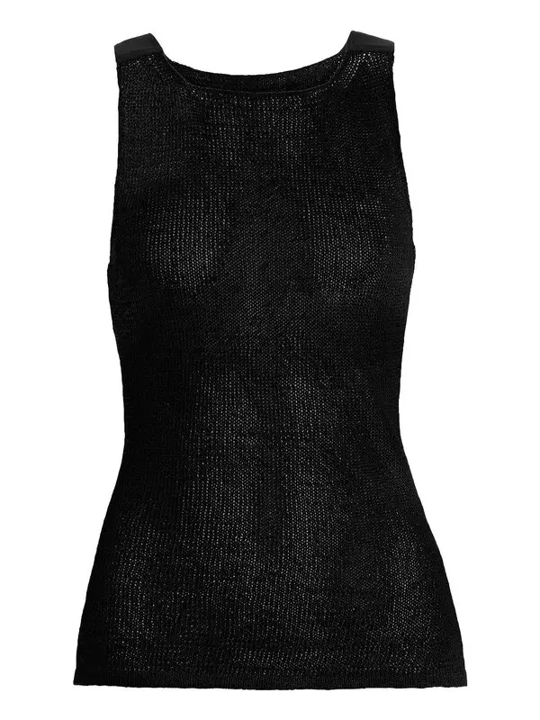 TOM FORD Knitted Top With Side Slits - Black