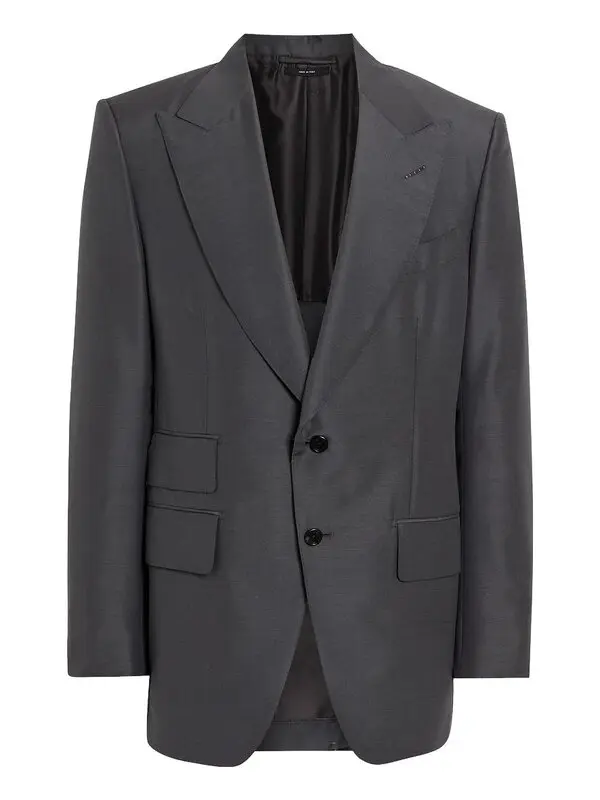 TOM FORD Mohair And Silkblend Blazer - Dark Gray