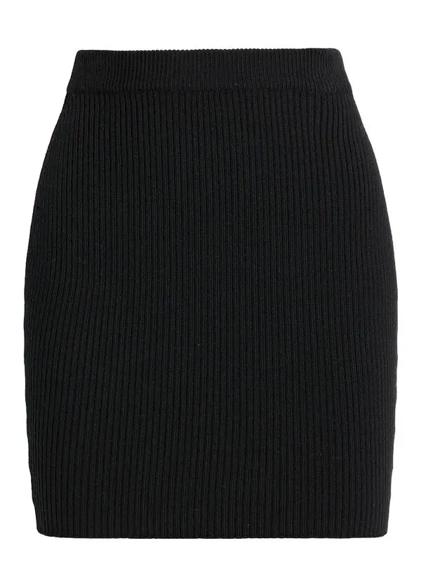TOM FORD Ribbed Wool-blend Mini Skirt - Black