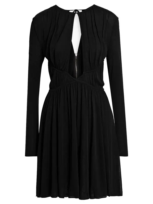TOM FORD Cutout Crepe Mini Dress - Black