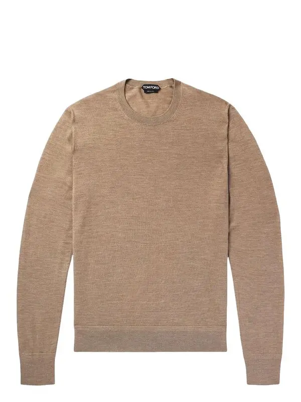 TOM FORD Slim-fit Wool Sweater - Camel