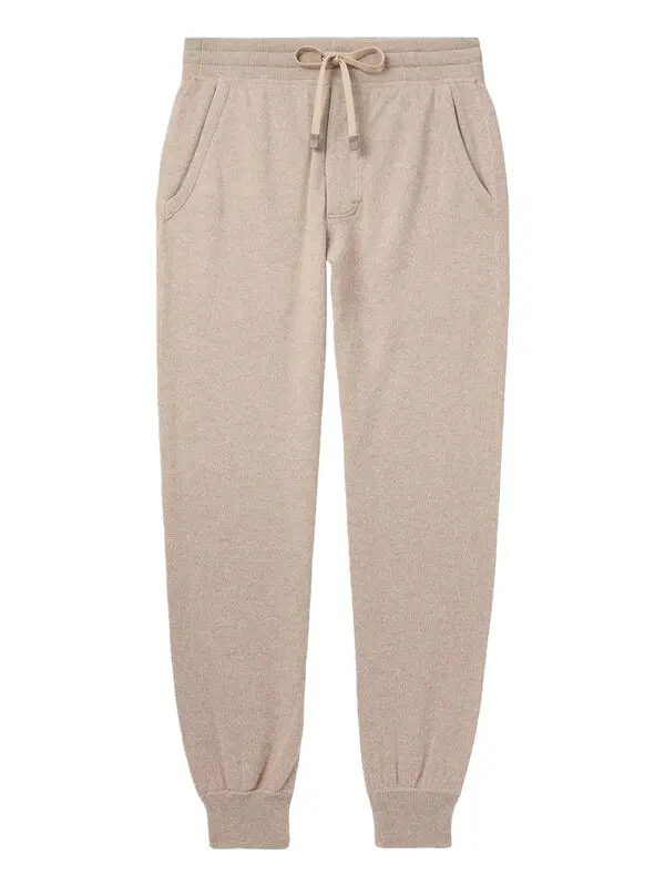 TOM FORD Tapered Cashmere And Woolblend Track Pants - Neutral