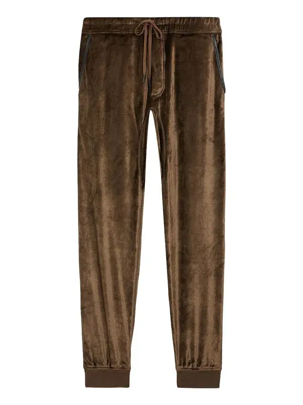 TOM FORD Velour Sweatpants - Chocolate