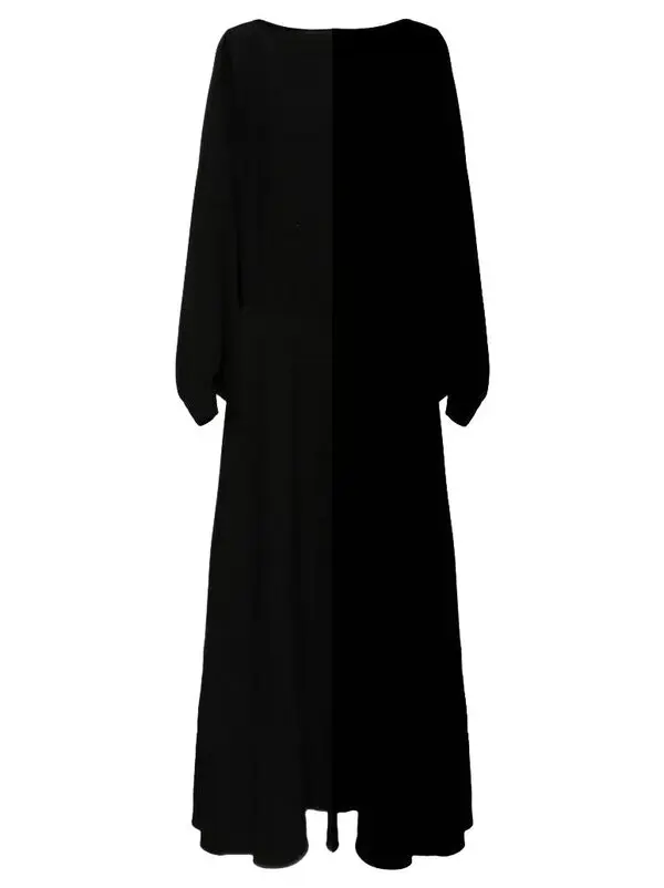 Balenciaga Long Sleeve Cape Detail Dress - Black